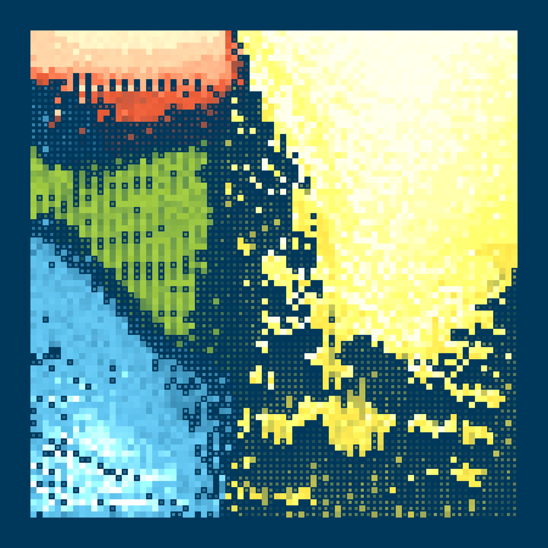 Pixel Blobs II #179 — Rasterly — fxhash